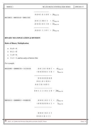 Module 1 number systems and code1 | PDF