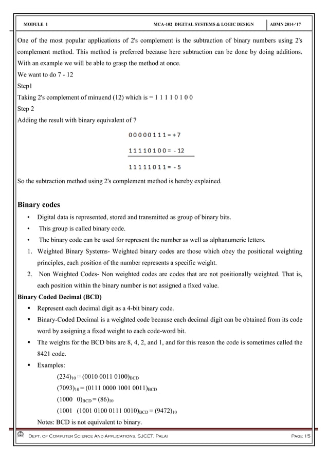 Module 1 number systems and code1 | PDF | Technology & Computing