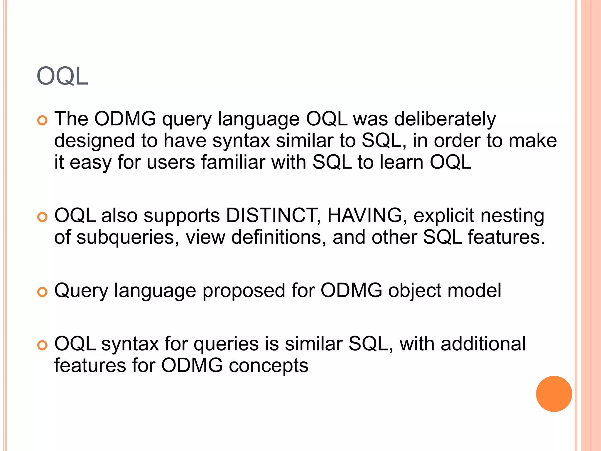 ADBMS Object and Object Relational Databases | PPT ADBMS Object and Object Relational Databases | PPT