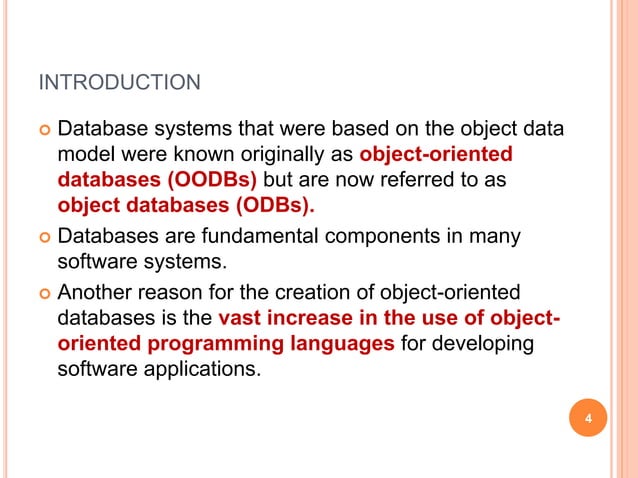 Adbms Object And Object Relational Databases Ppt 