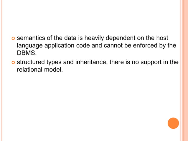 ADBMS Object and Object Relational Databases | PPTX