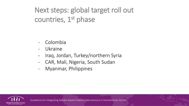Module 1: Background to the GBV Guidelines | PPTX