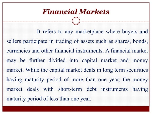 MODULE 1 OVERVIEW OF FINANCIAL SYSTEM.pptx | Stocks and Bonds ...
