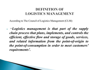 Module 1 Overview of Logistics Managment.pptx