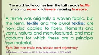 Module 1 overview of the textile world | PDF