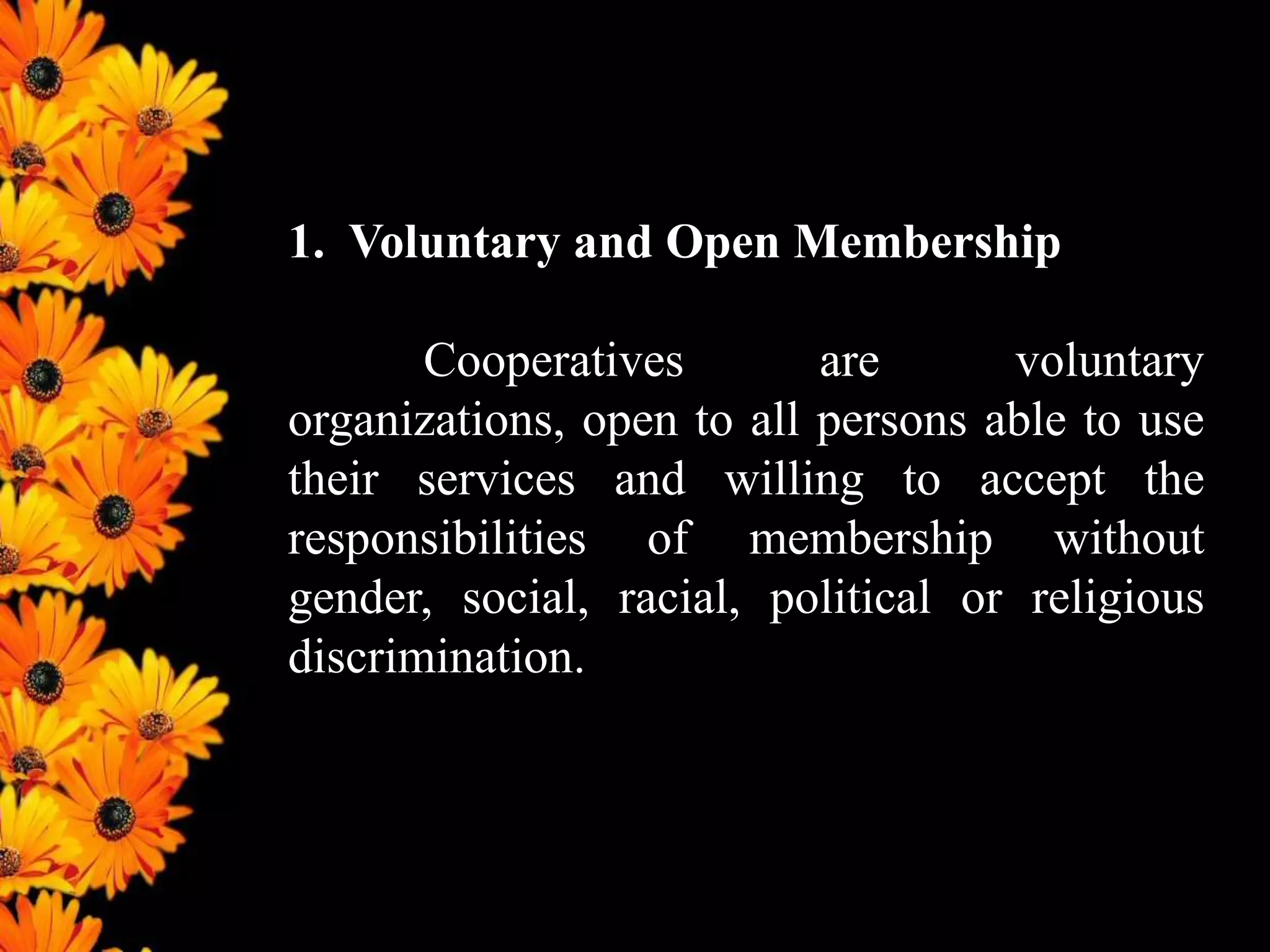 Module 1 Part II Principles & Types of Cooperatives | PPTX