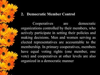 Module 1 Part II Principles & Types of Cooperatives | PPTX