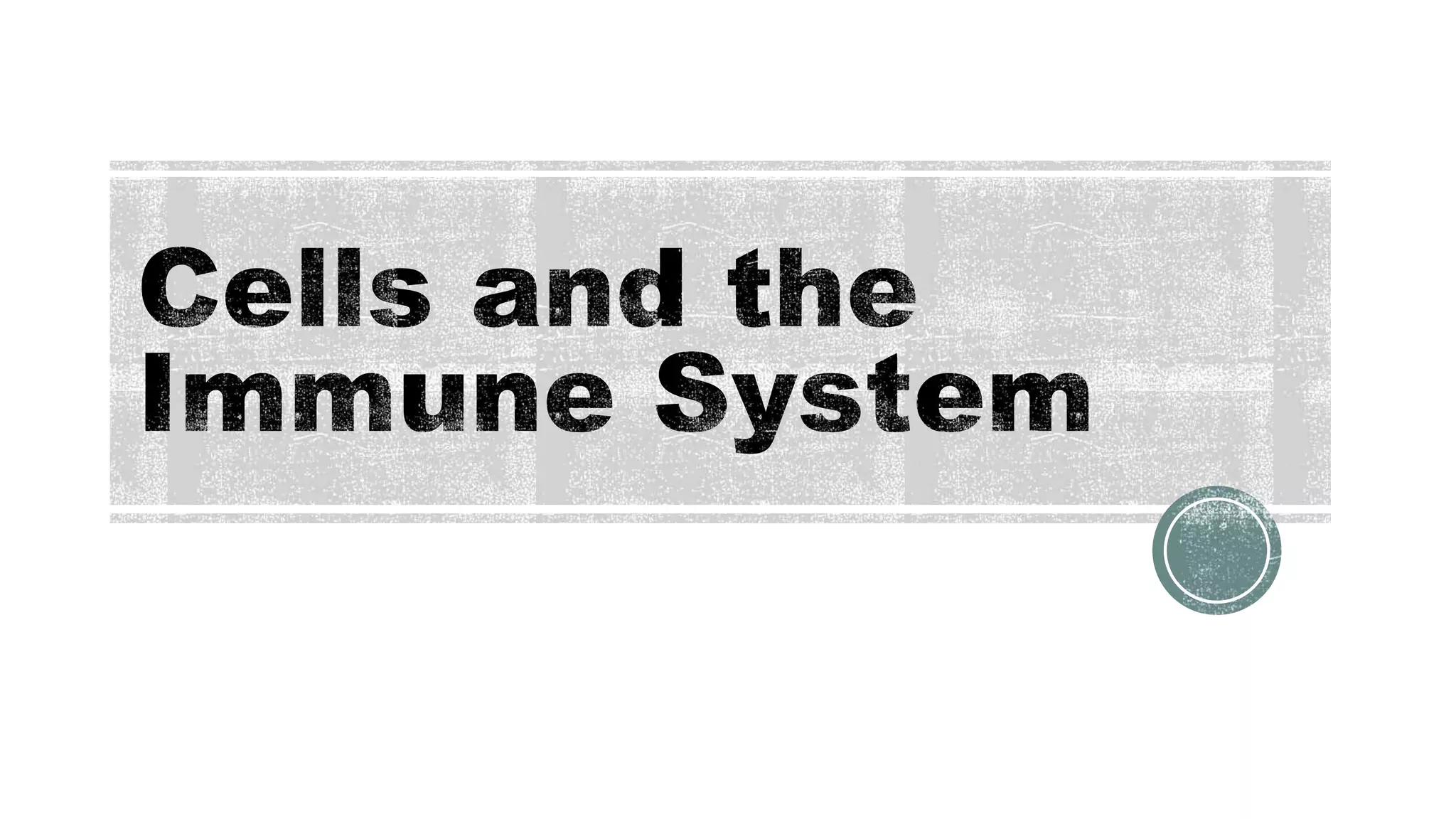 Pathophysiology: Cells and the Immune System | PPTX