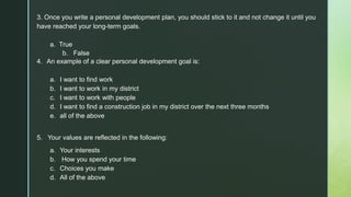 Module1 Personal Development Session 1 Activity 2 | PPT