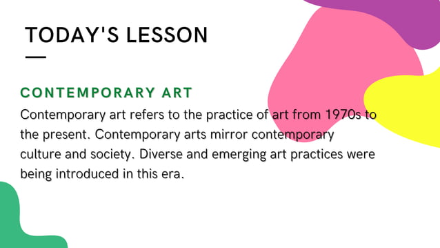 Module 1 Contemporary Arts | PDF