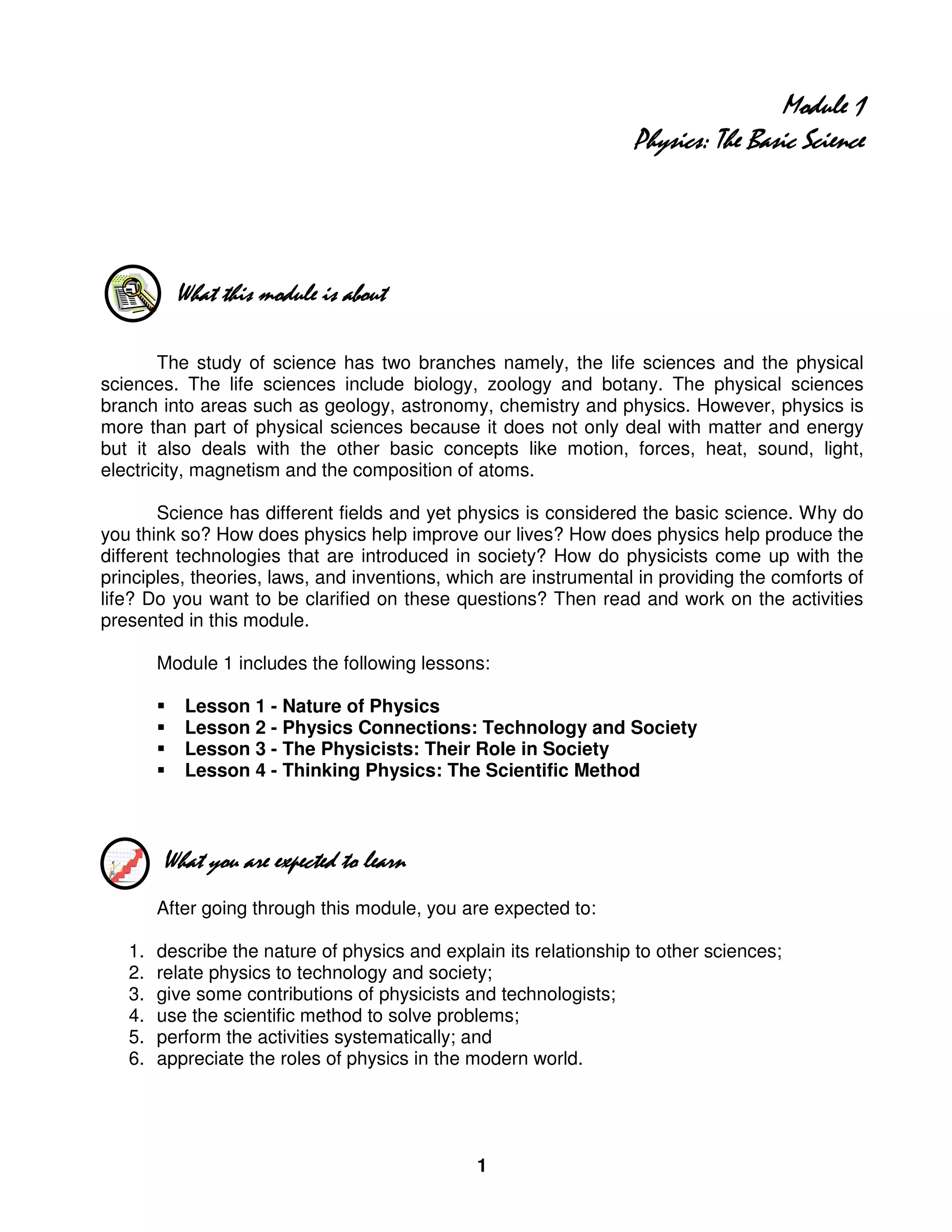 Module 1 Physics Basic Science Pdf