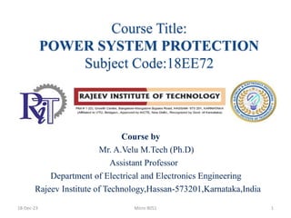 Module 1 Power System Protection(18EE72).pptx