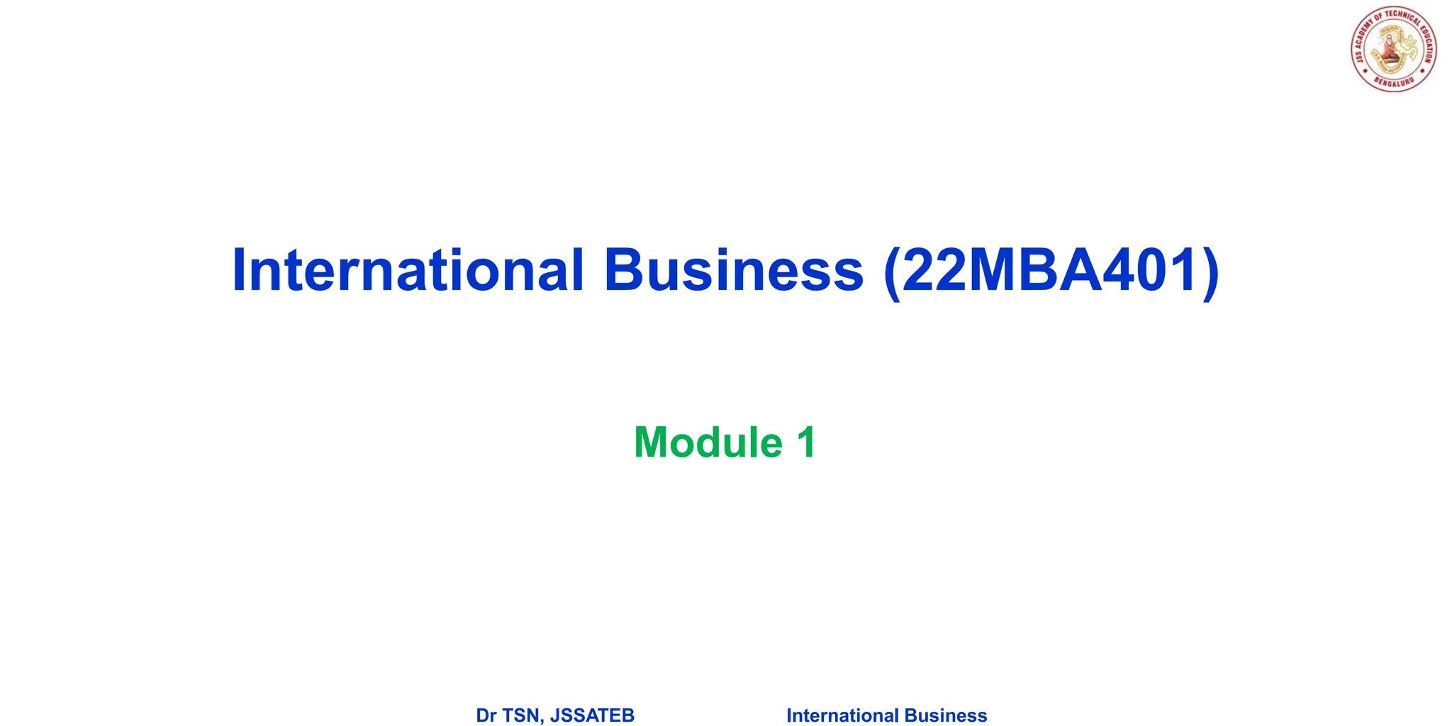 International Business _ Module 1_ Evolution, Meaning, Importance, | PDF
