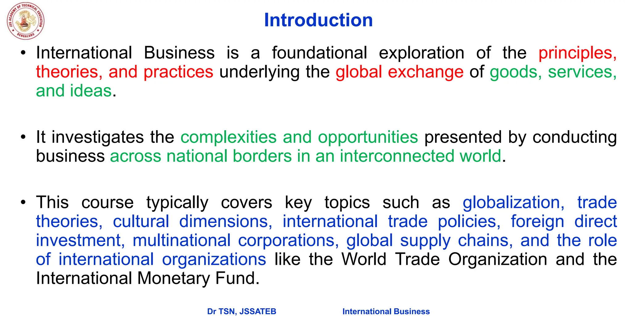 International Business _ Module 1_ Evolution, Meaning, Importance, | PDF