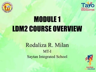 Module 1 ppt RODZ.pptx | Education industry | Industries