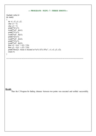 Module 1 programs | PDF