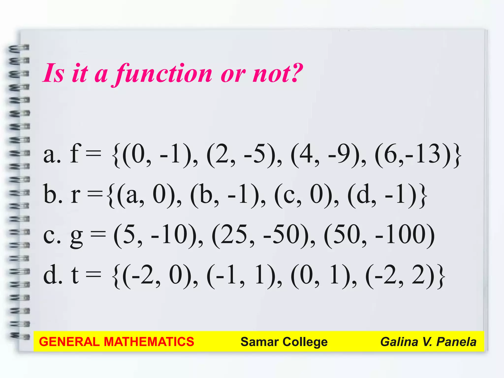 GENERAL MATHEMATICS Module 1: Review on Functions | PPTX