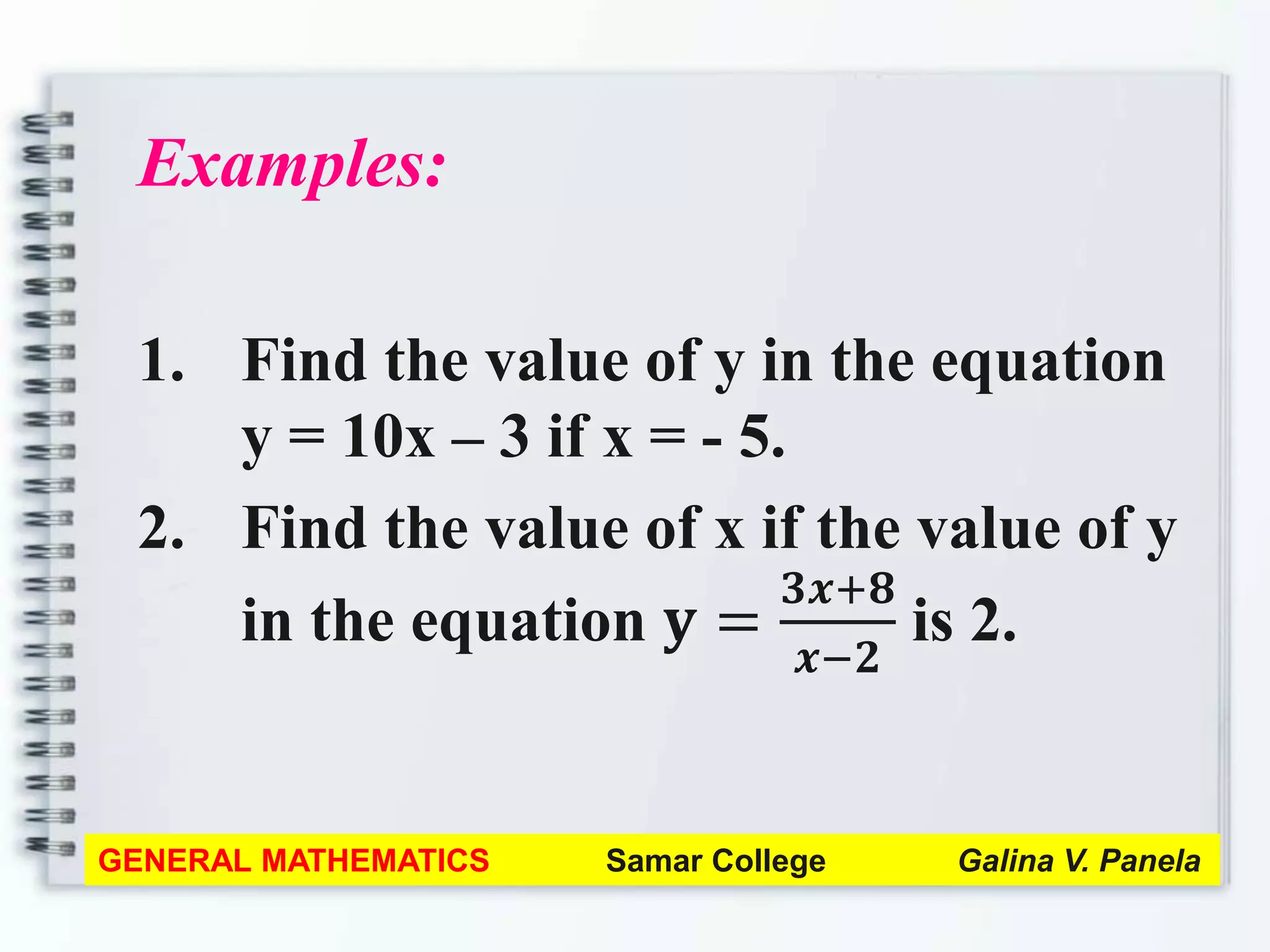 GENERAL MATHEMATICS Module 1: Review on Functions | PPTX