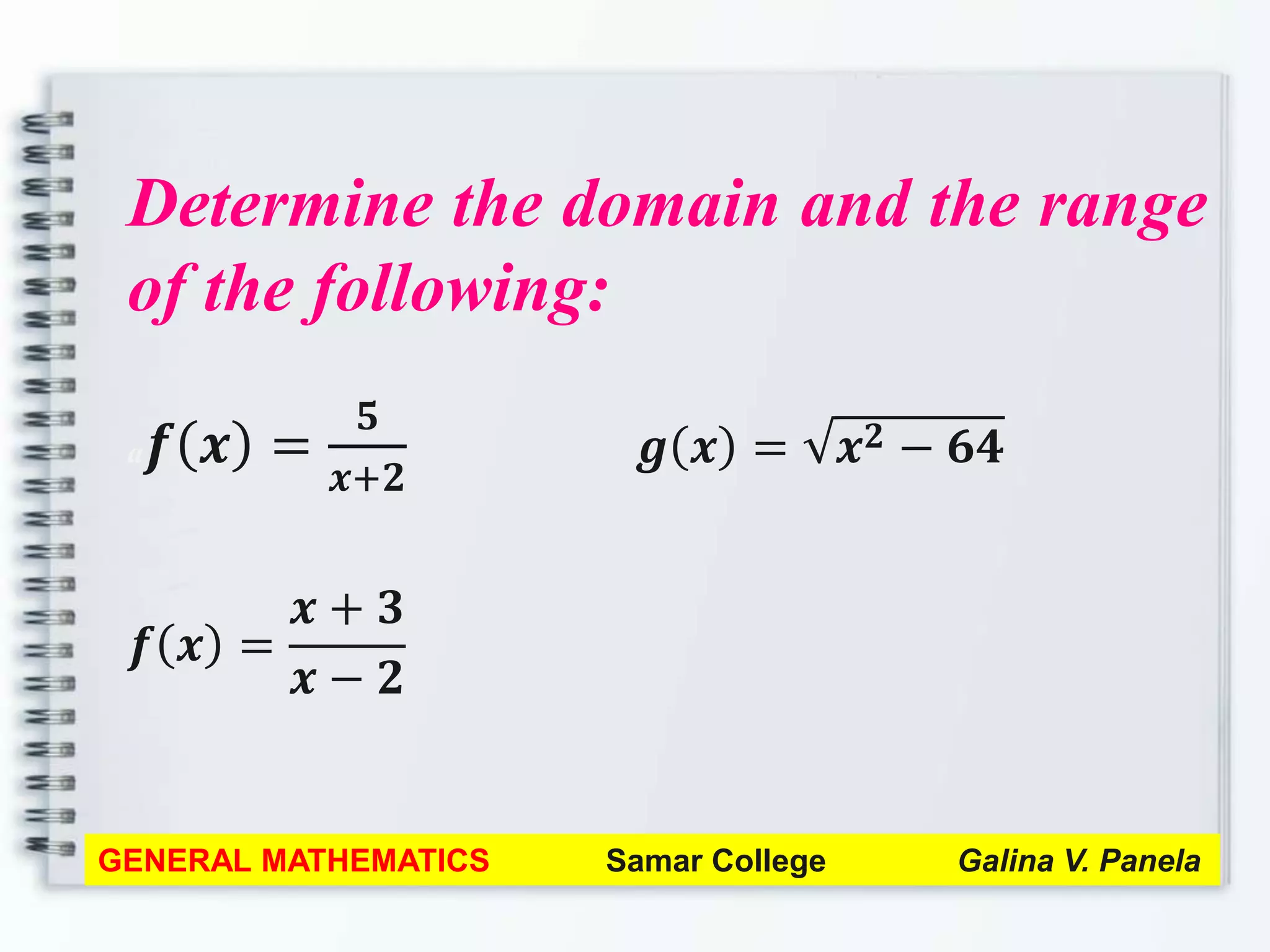 GENERAL MATHEMATICS Module 1: Review on Functions | PPTX