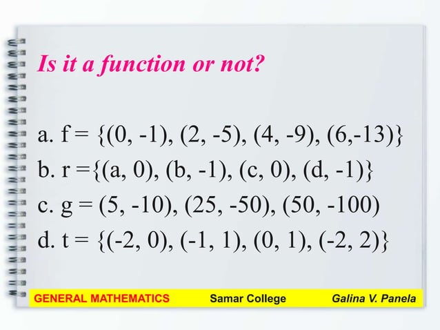 GENERAL MATHEMATICS Module 1: Review on Functions | PPTX