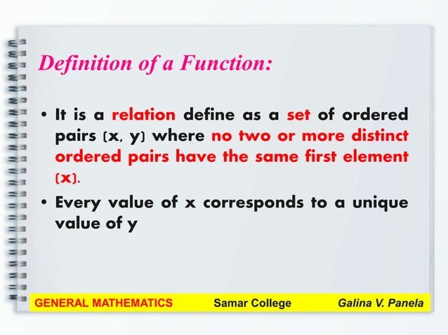 GENERAL MATHEMATICS Module 1: Review on Functions | PPTX