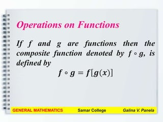 GENERAL MATHEMATICS Module 1: Review on Functions | PPTX