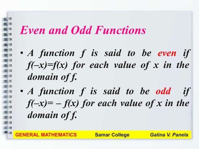 GENERAL MATHEMATICS Module 1: Review on Functions | PPTX