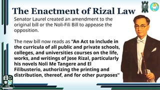 MODULE 1 RIZAL LAW PHILIPPINES PRESENTATION | PPTX