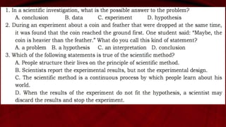 module1scientificmethodppt.pptx | Chemistry | Science