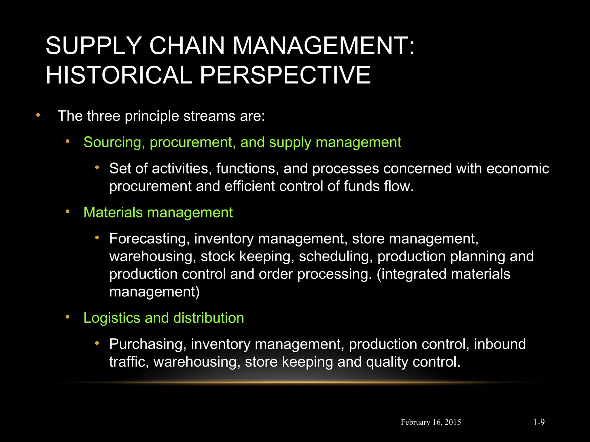 Supply Chain Management module 1 | PPT