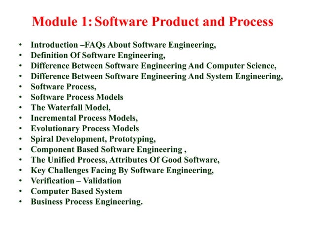 MODULE 1 Software Product and Process_ SW ENGG 22CSE141.pdf
