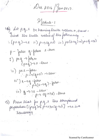 Module 1 solved papers | PDF