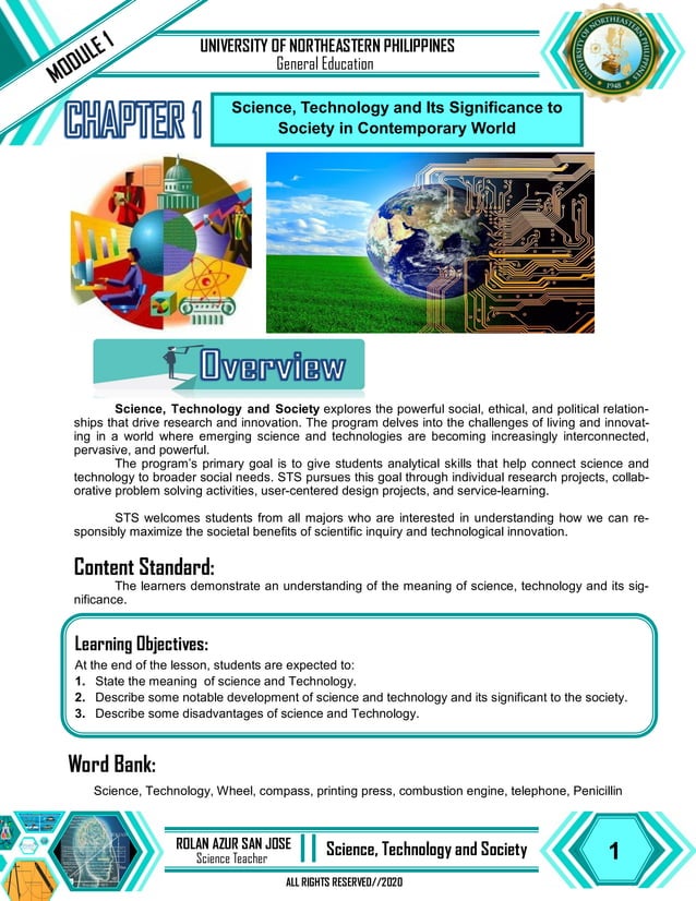 Module 1 STS.pdf | Science