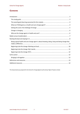 Module 1 Study Guide - School for Change Agents | PDF