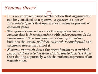 System Approach Theory