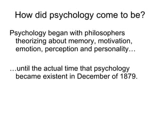 Module 1 the history and scope of psychology | PPT