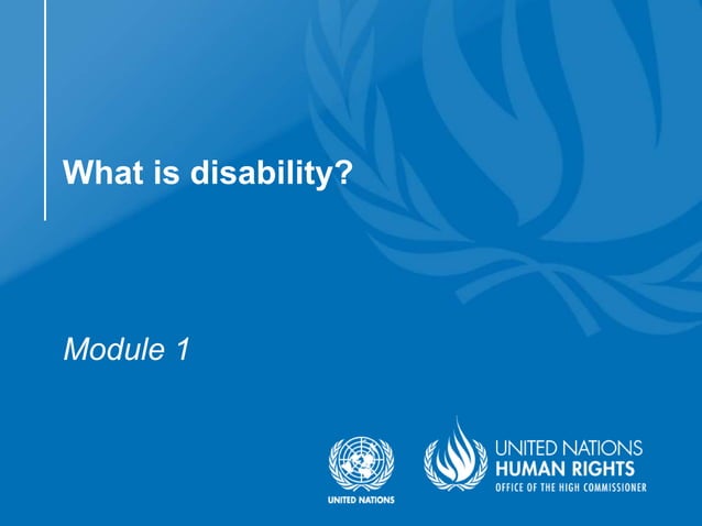 Module1 de formation sur la question du handicap. Ce module repond à la ...