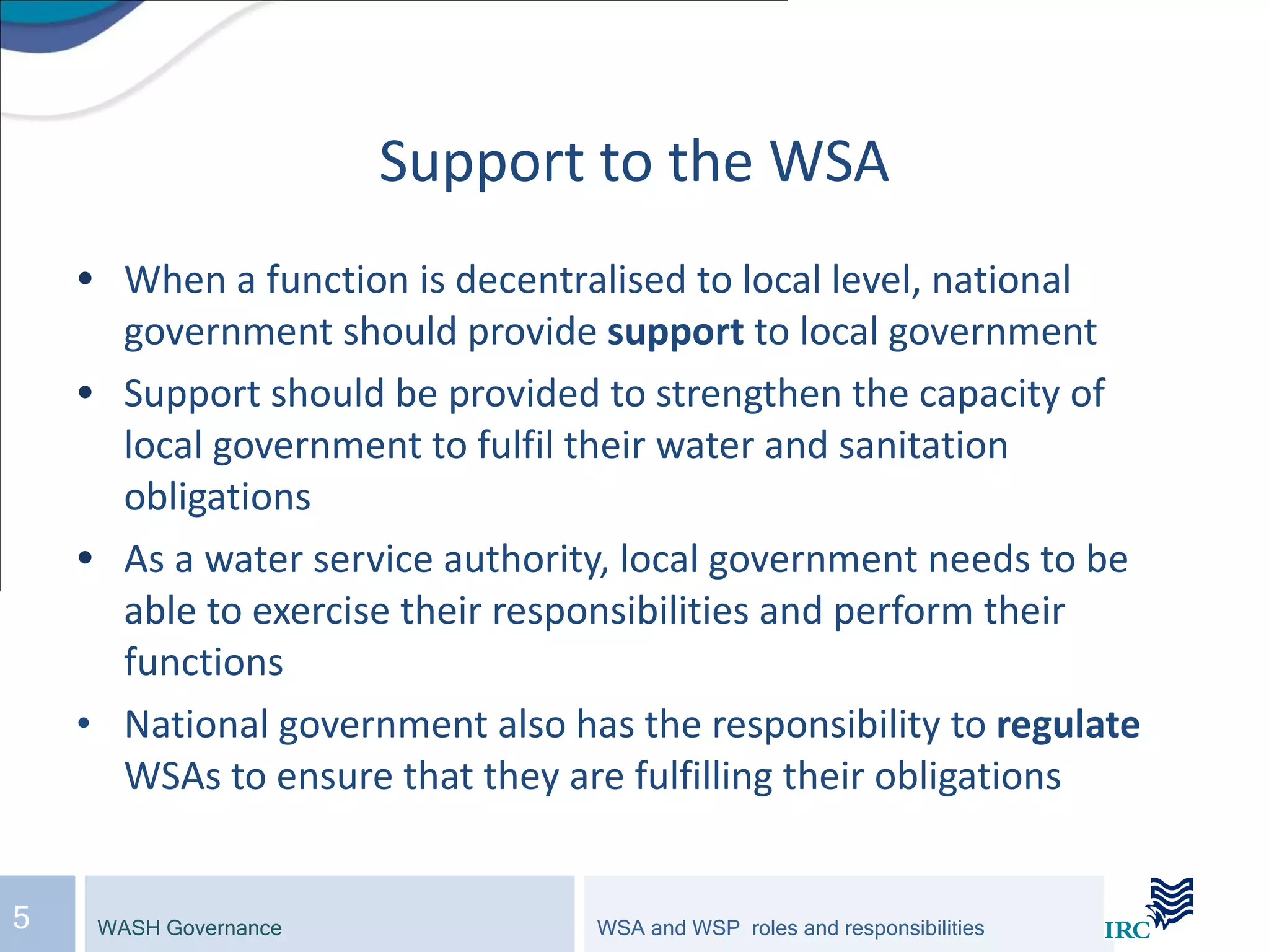 Module 1 wsa and wsp roles and responsibilities (presentation) | PPT