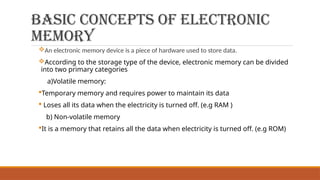 ElectronicsbasicandgoodhitMODULE2-1.pptx | Data Storage and Warehousing ...