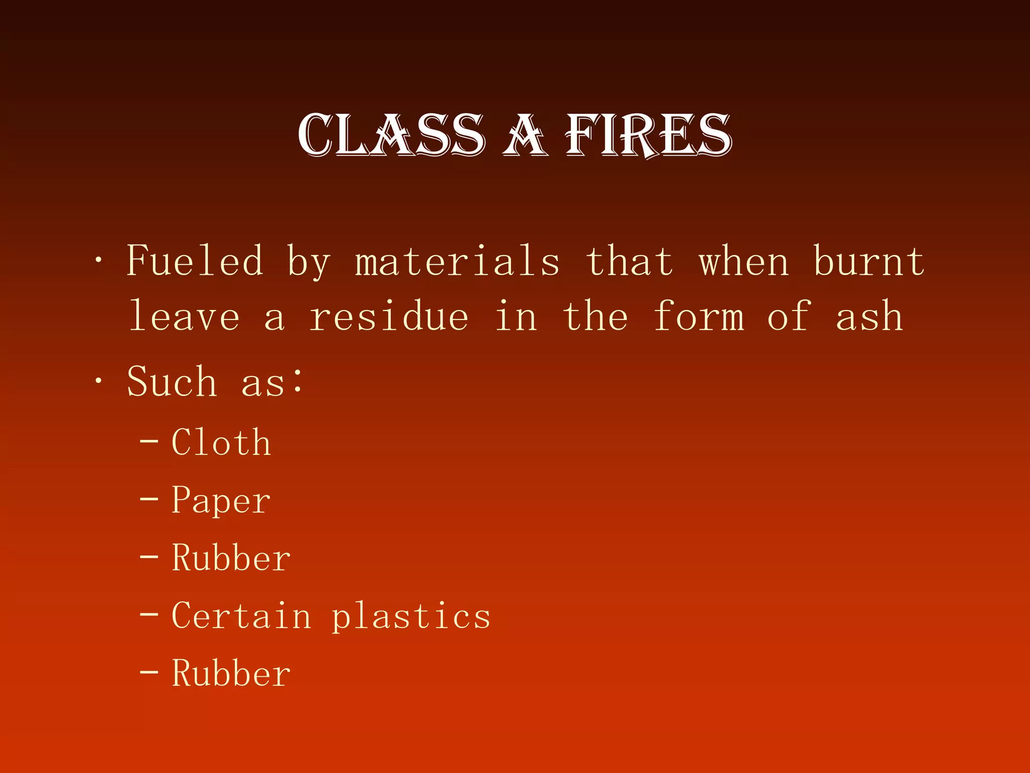 Module2 - Classes of Fire | PPSX