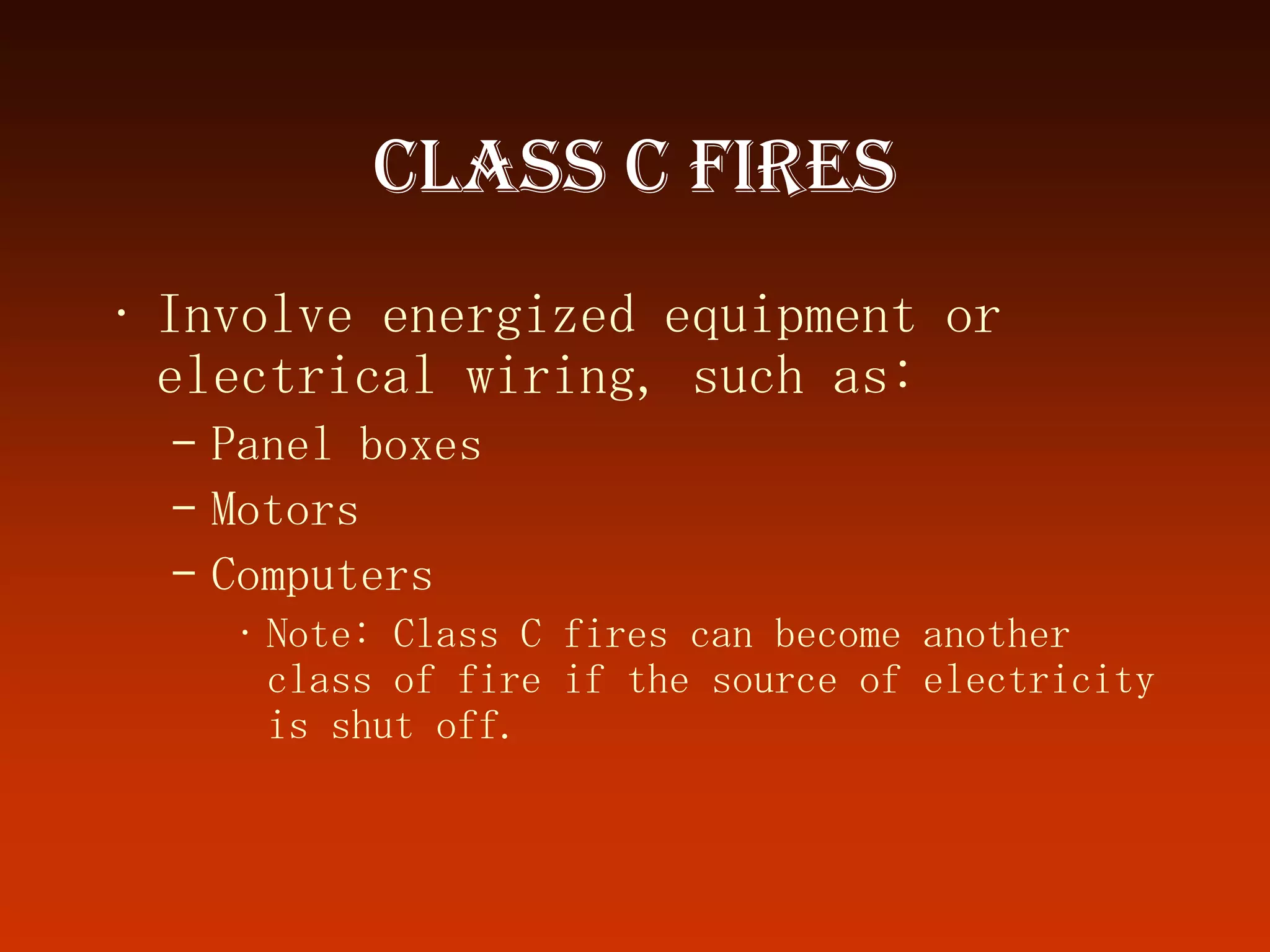 Module2 - Classes of Fire | PPSX