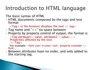 Module 2 | PPTX | Web Design and HTML | Internet
