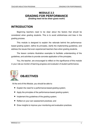 Module 2.3 grading for performance | PDF