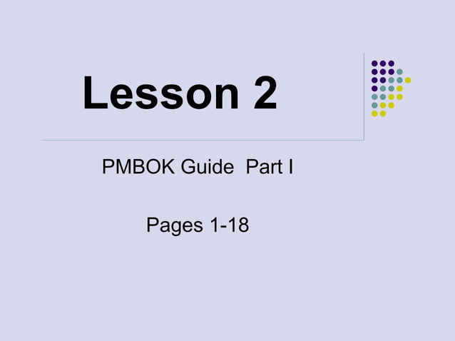 PM FrameWork: Module 2 | PPT