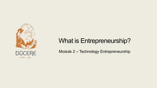 Technology Entrepreneurship | PPTX