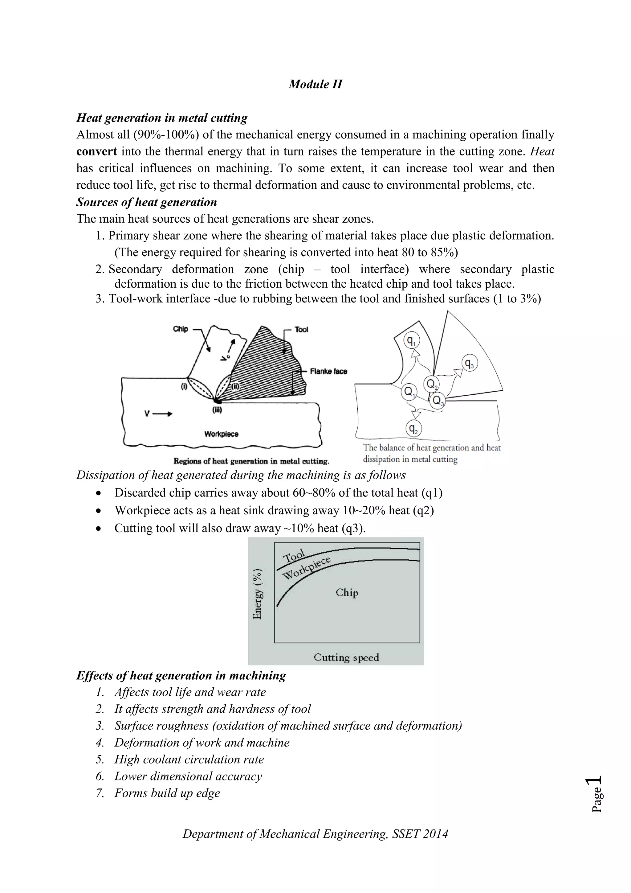 Machining and Thermal aspects (MGU S8 ME) | PDF