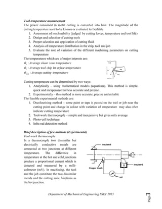 Machining and Thermal aspects (MGU S8 ME) | PDF
