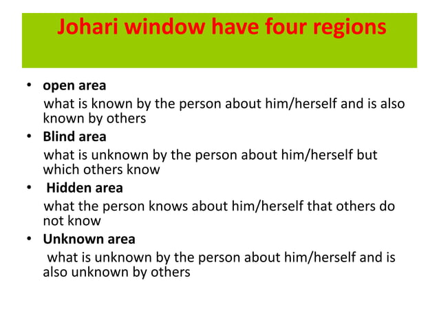 techniques of self awareness, johari window ,self | PPTX