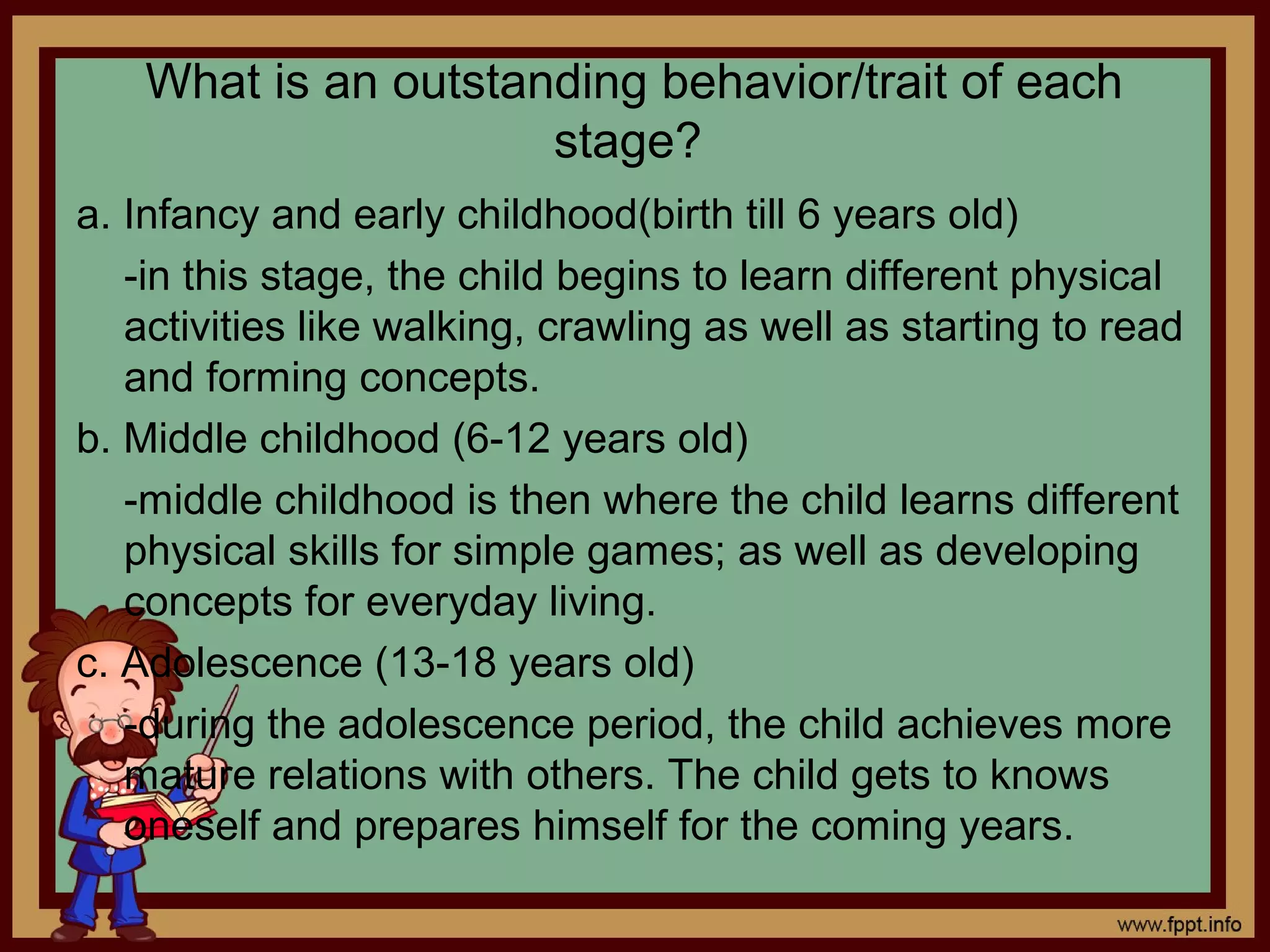 Module 2- The Stages of Development and Developmental Tasks | PPT