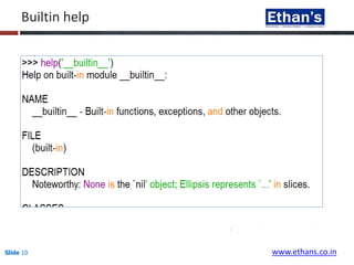 Python Training in Pune - Ethans Tech Pune | PPT